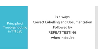 Troubleshooting in Transfusion transmissible infection TTI laboratory ...