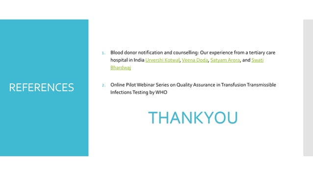 Troubleshooting in Transfusion transmissible infection TTI laboratory ...