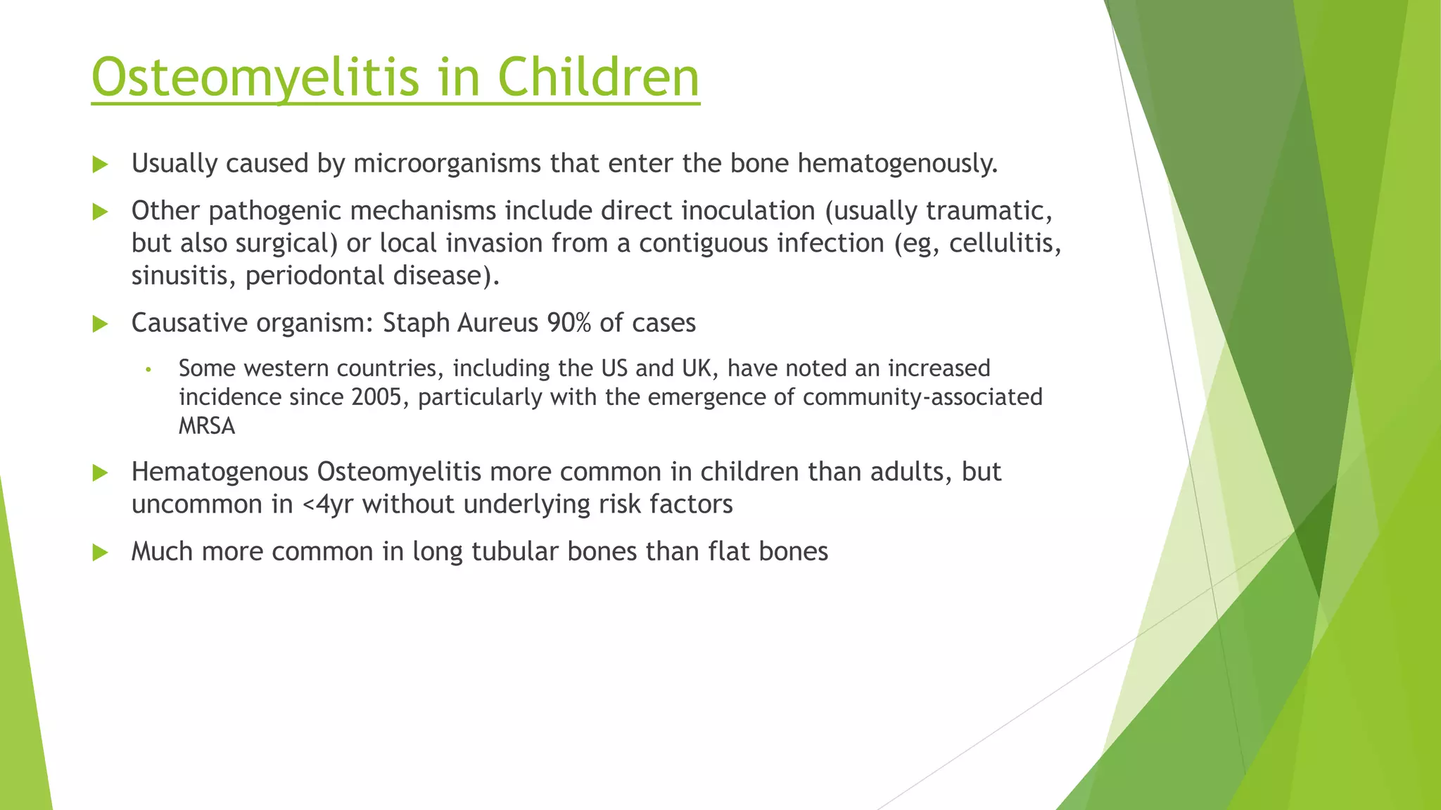 Osteomyelitis in Children | PPTX