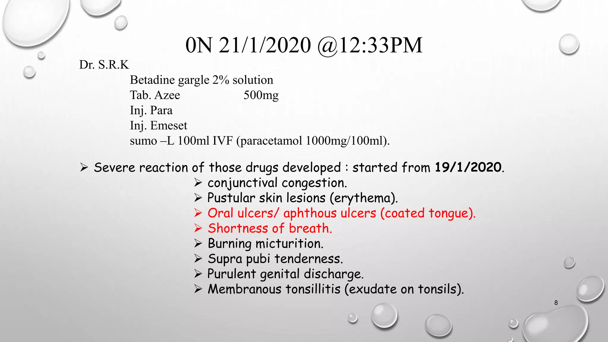 Toxic epidermal necrolysis - drug induced (case presentation) | PPT