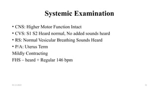 Case Presentation on Deep Transverse arrest | PPTX