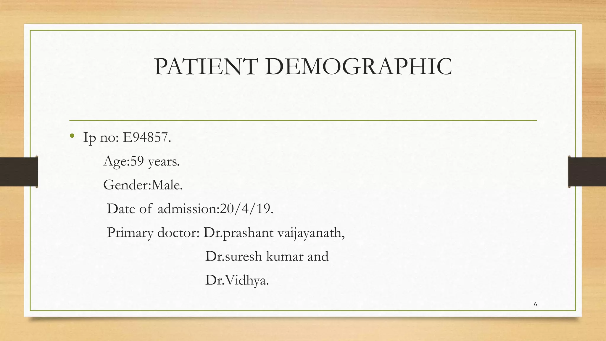 Case study on CABG surgery | PPTX