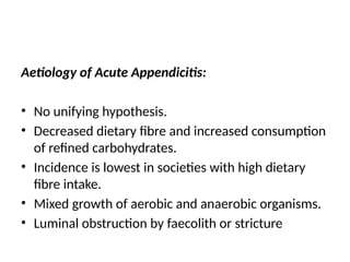 APPENDECTOMY INDICATIONS AND PROCEDURE............... | PPT