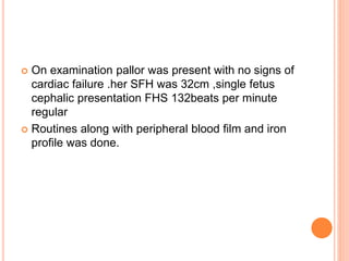Case presentation by unit 1B anemia.pptx | Pregnancy | Reproductive Health
