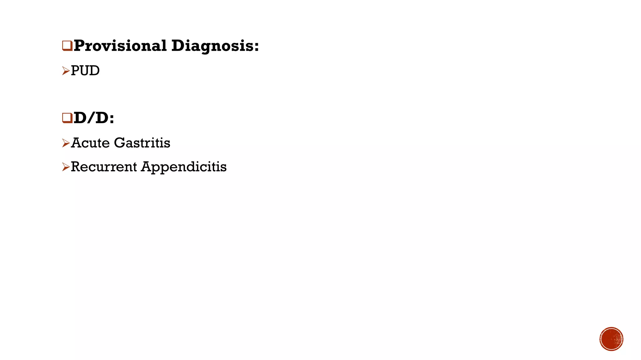 CASE PRESENTATION ON PEPTIC ULCER DISEASE(PUD) | PDF