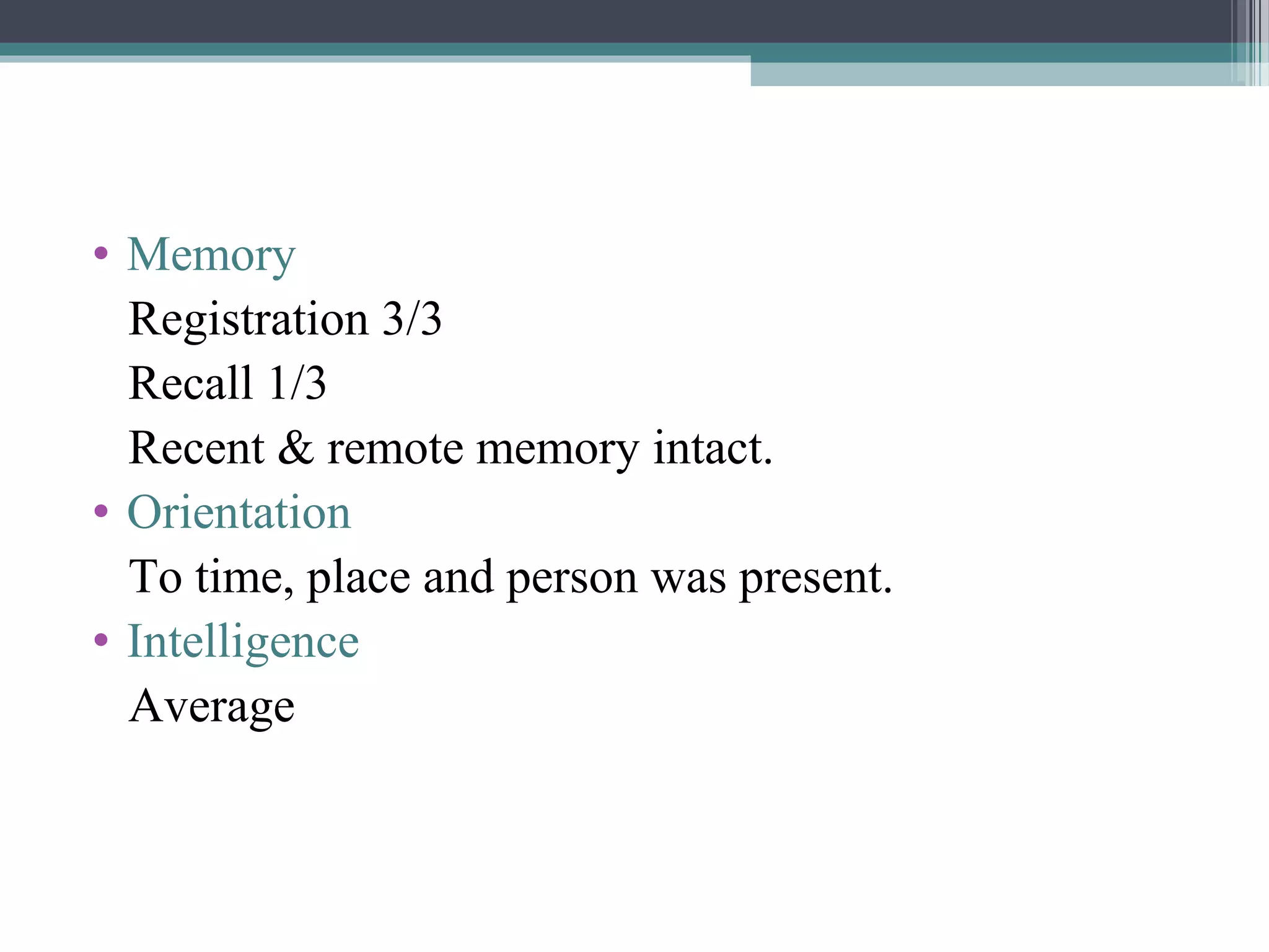 Case presentation geriatric depression | PPT