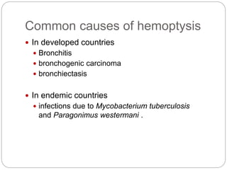 Case Presentation hemoptysis - al-watani hospital | PPTX