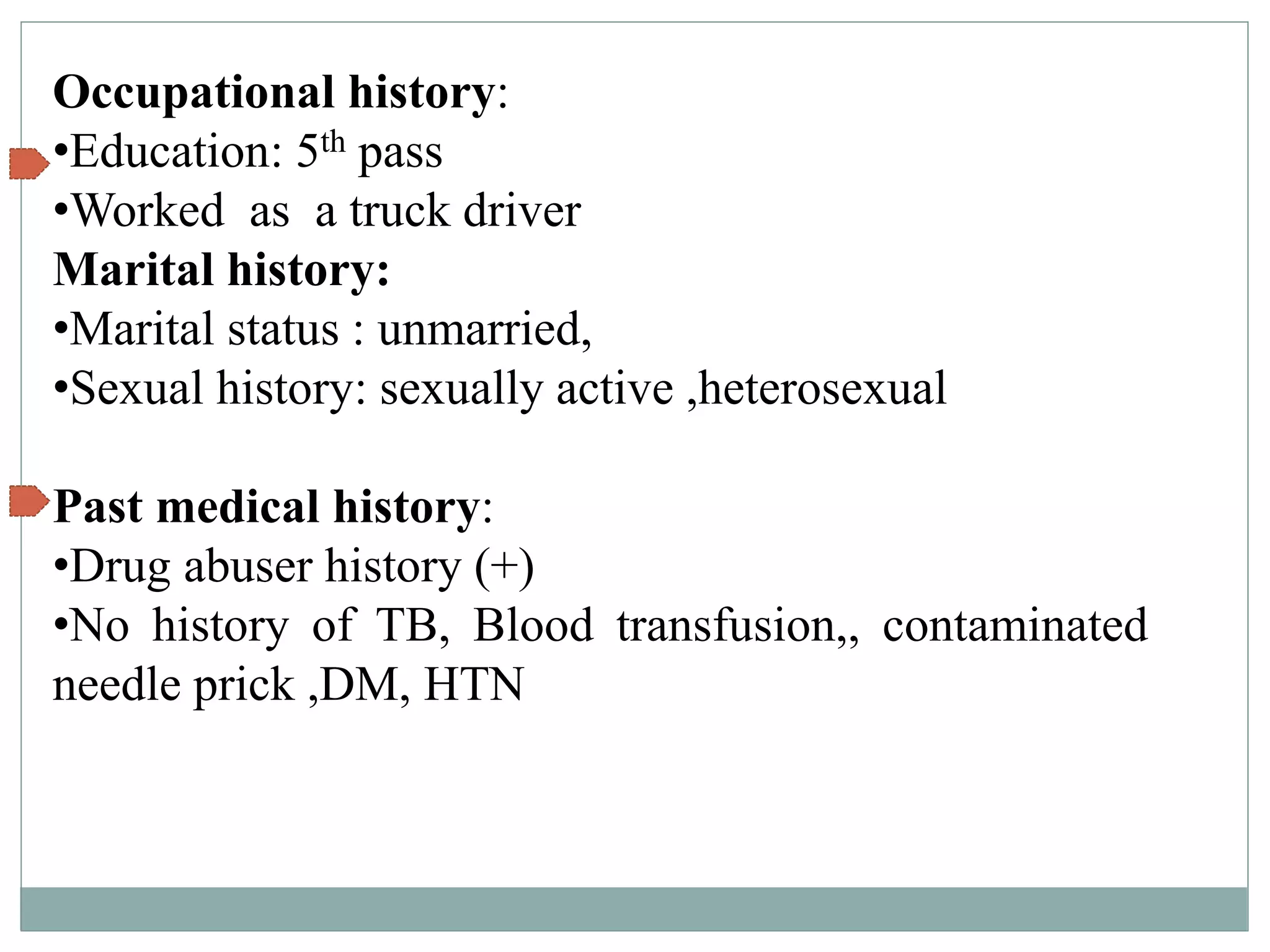 Case presentation hiv 1 male | PPTX