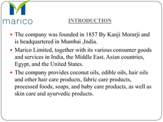 Case presentation marico limited | PPTX
