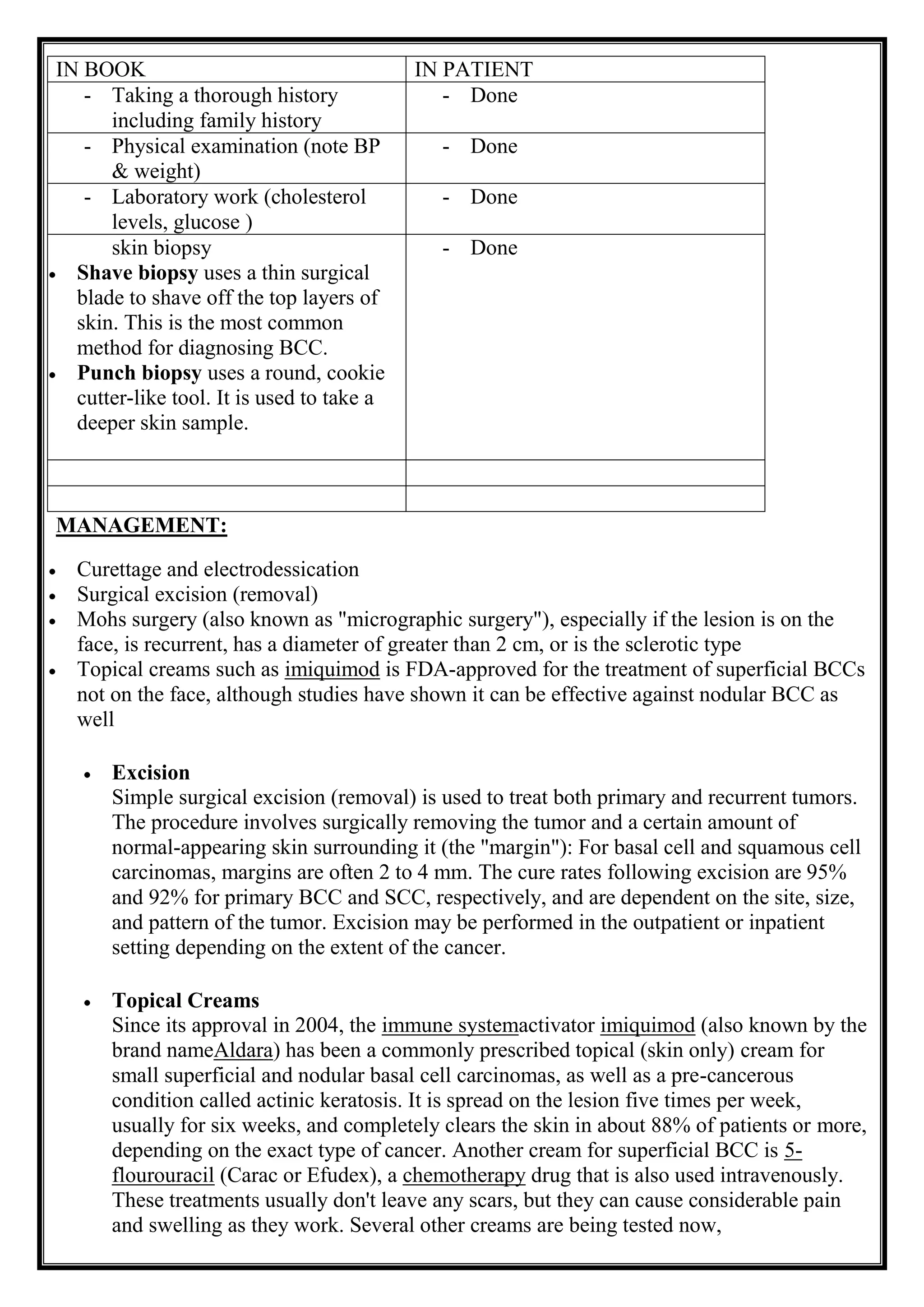 Case presentation of basal cell carcinoma of face no 4 | DOCX