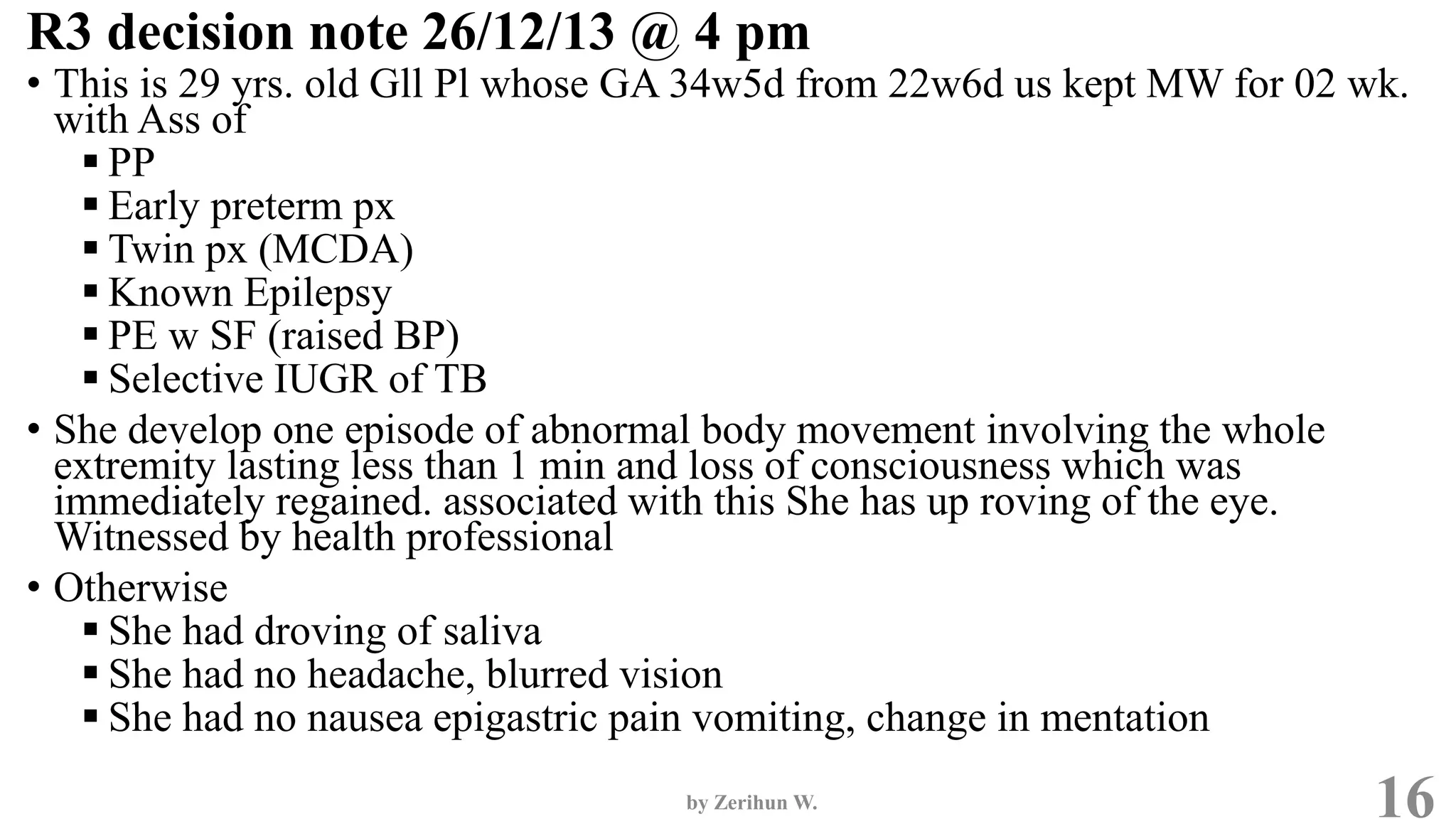 Case presentation of eclamsia on known epileptic | PPTX