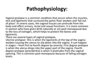 Case presentation of post menopausal procidentia | PPTX