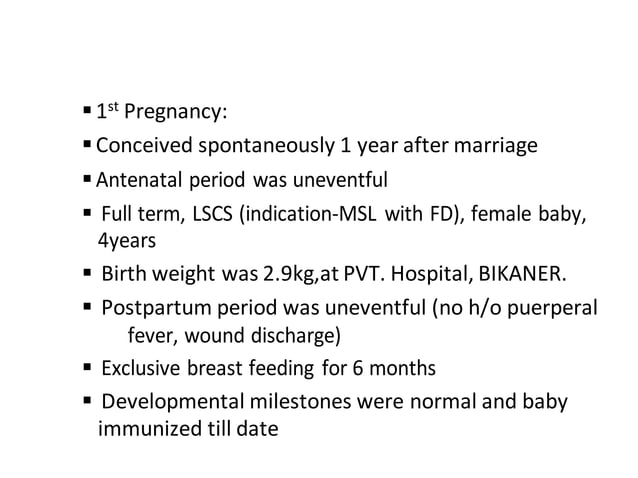 Case presentation of previous two cesarean section | DOCX