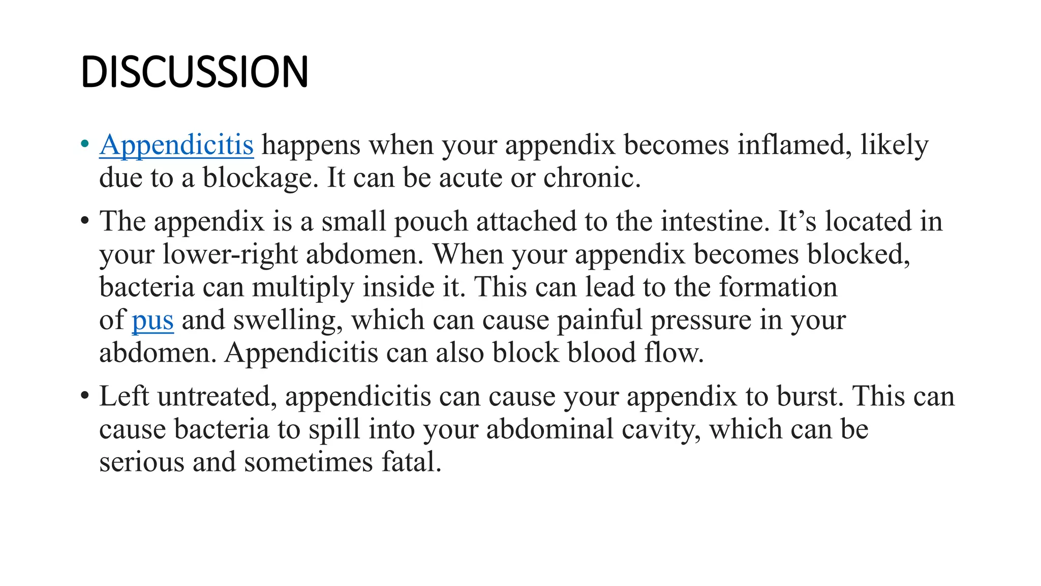CASE PRESENTATION ON ACUTE APPENDICITIS | PPTX
