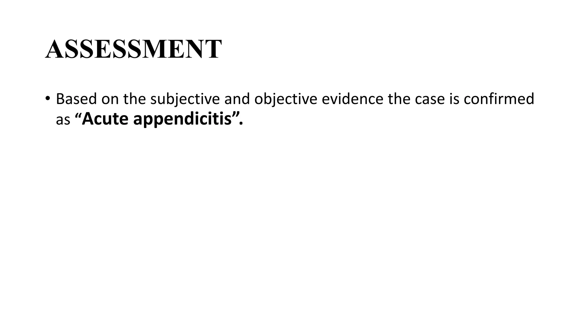 CASE PRESENTATION ON ACUTE APPENDICITIS | PPTX