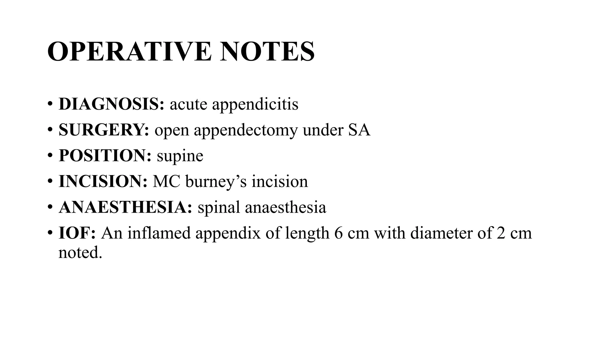 CASE PRESENTATION ON ACUTE APPENDICITIS | PPTX