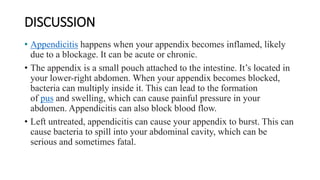 CASE PRESENTATION ON ACUTE APPENDICITIS | PPTX