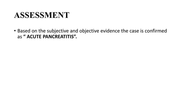 CASE PRESENTATION ON ACUTE PANCREATITIS | PPTX