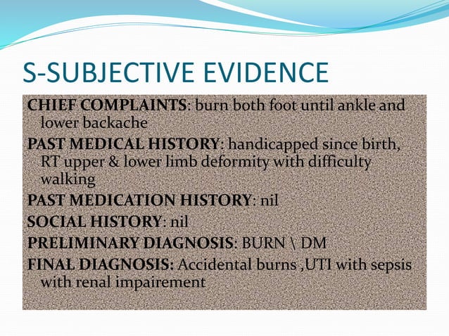 Case presentation on burns | PPT