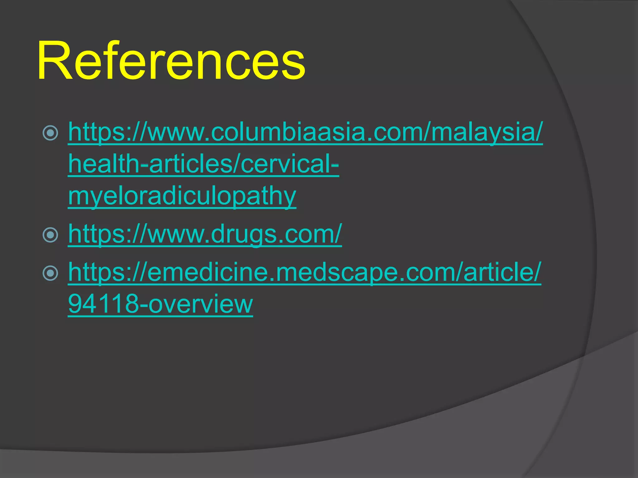 Case presentation on cervical myeloradiculopathy | PPTX