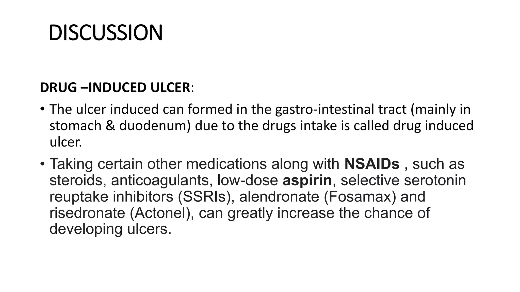 CASE PRESENTATION ON DRUG-INDUCED ULCER | PPTX