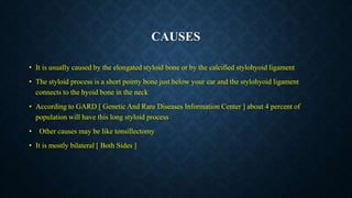 Case presentation on eagle syndrome.pptx | Ear, Nose and Throat ...