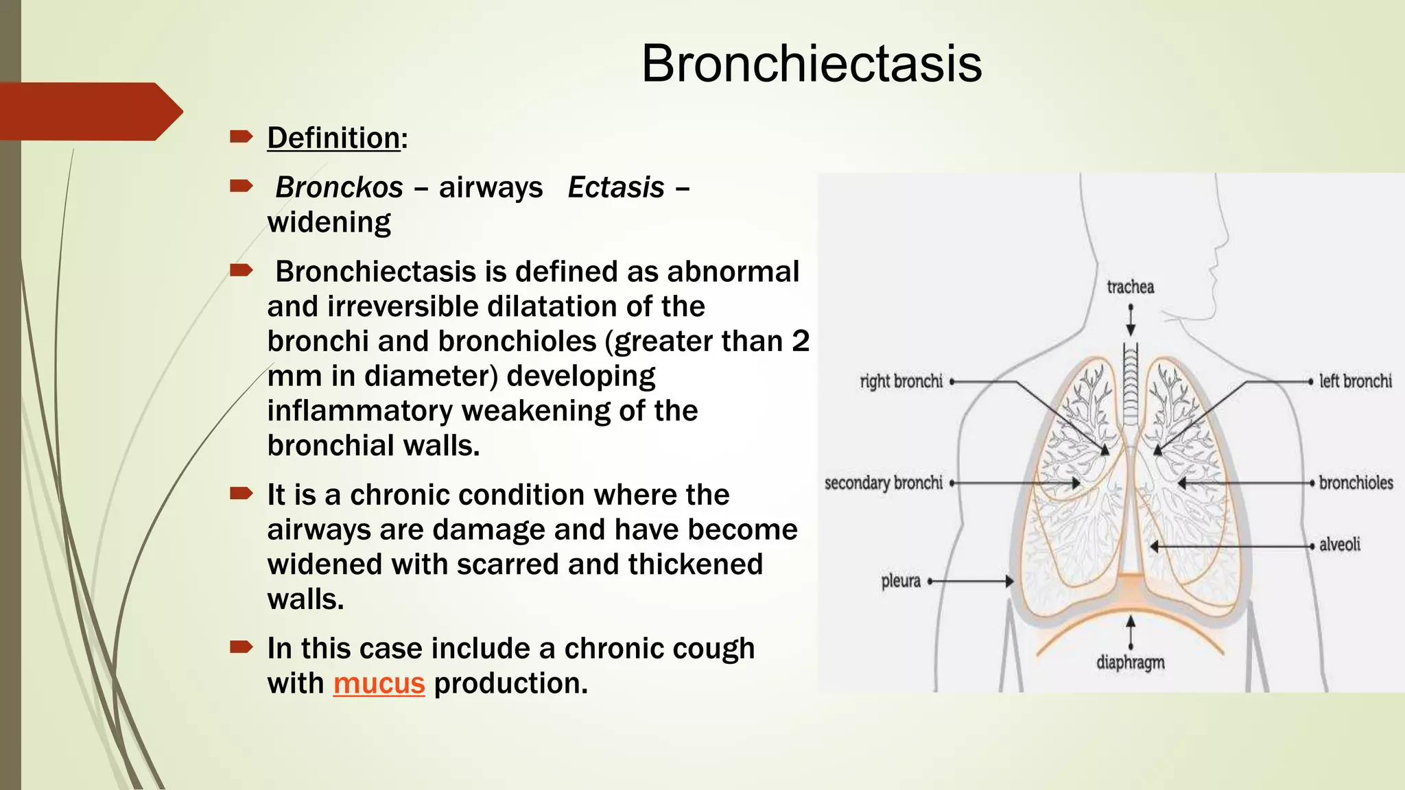 Case presentation on bronchiectasis with community acquired pneumonia | PPTX