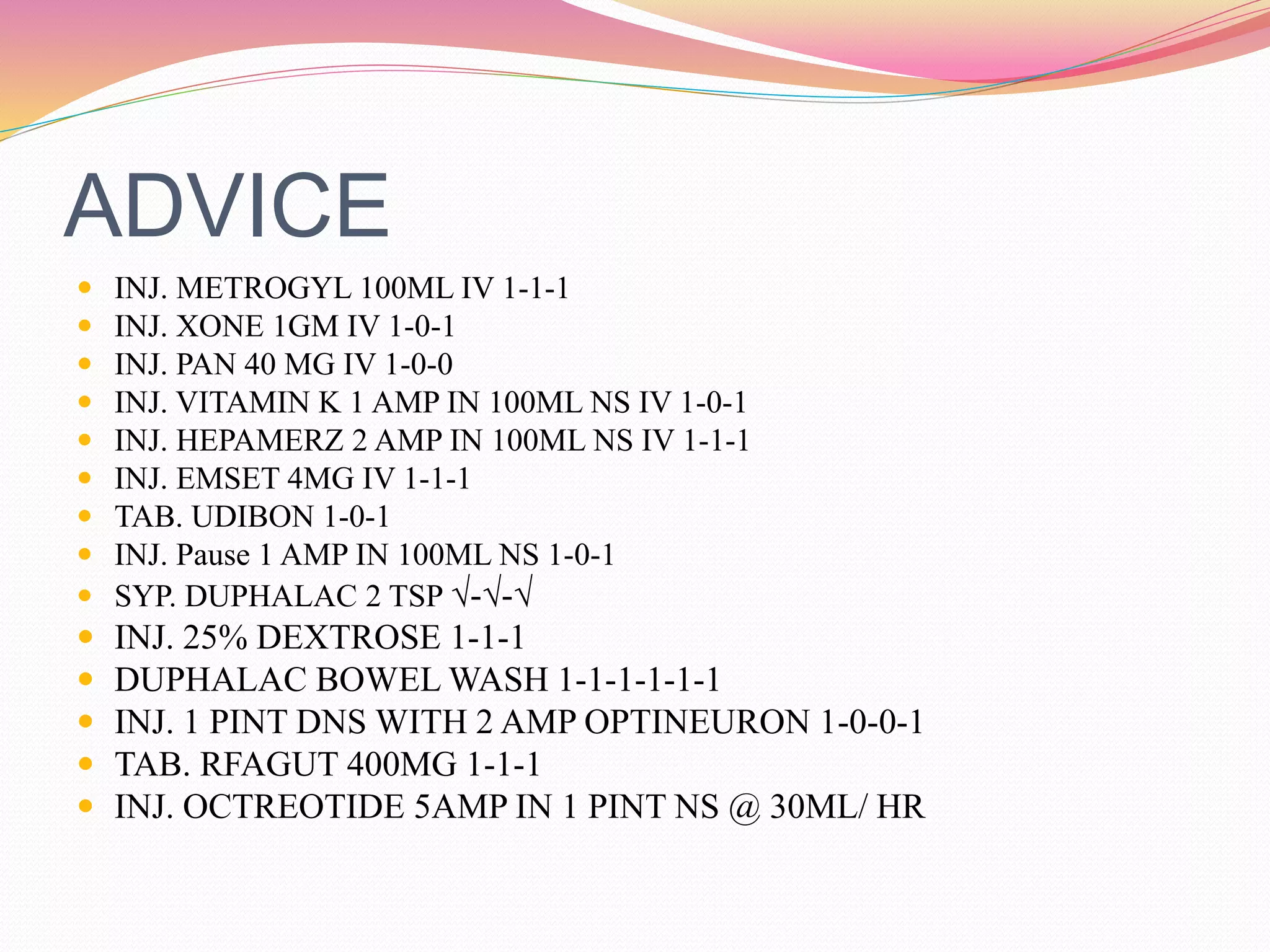 CASE PRESENTATION ON CIRRHOSIS OF LIVER WITH PORTAL HYPERTENSION ...