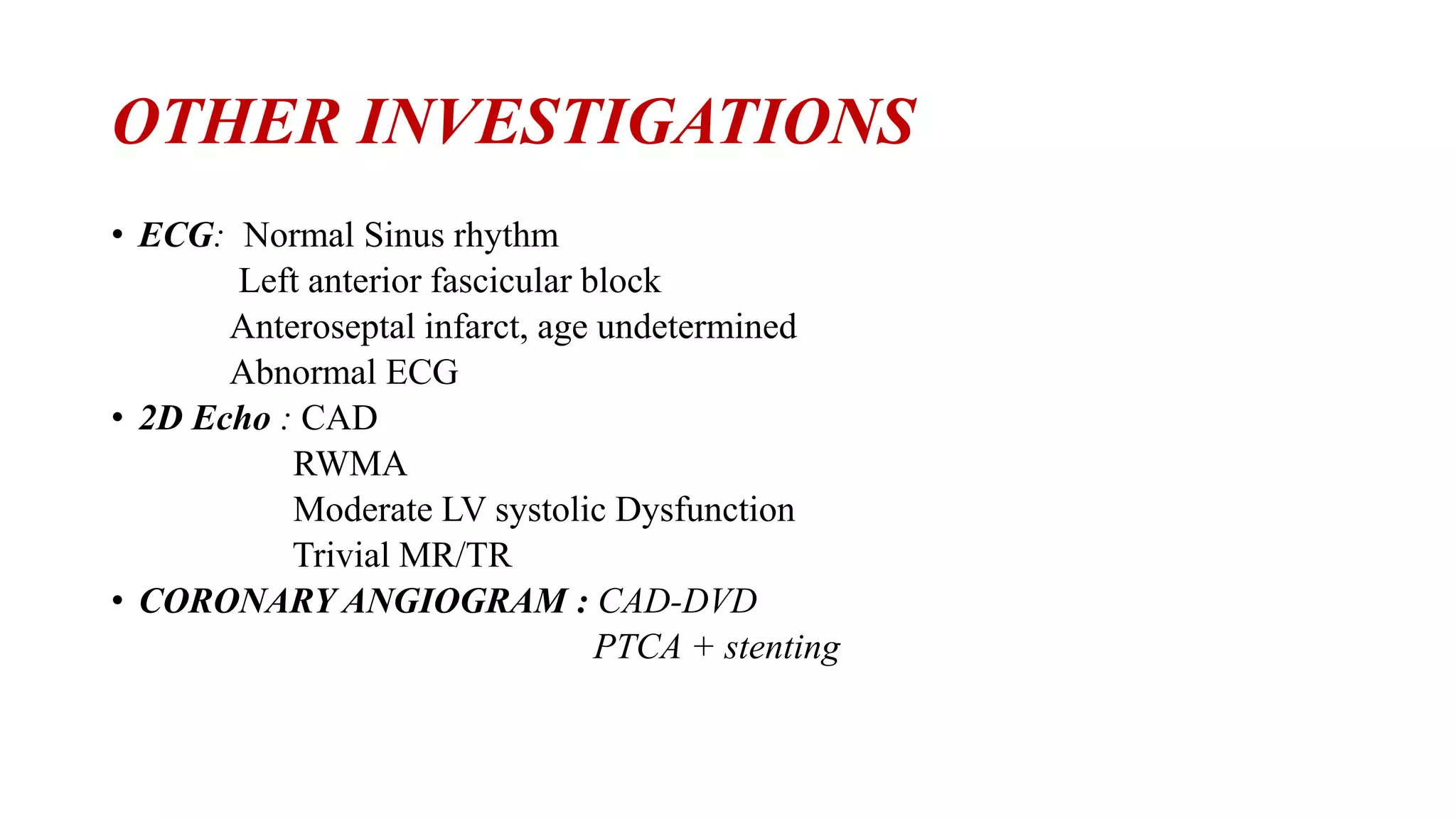 Case presentation on MYOCARDIAL INFARCTION | PPTX