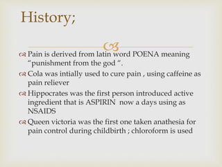 Case presentation on pain | PPTX