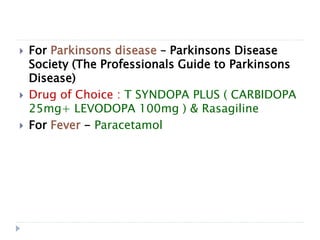 Case presentation on parkinson's disease | PPTX