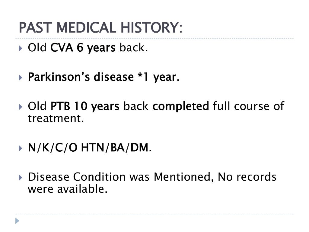 Case Presentation On Parkinsons Disease