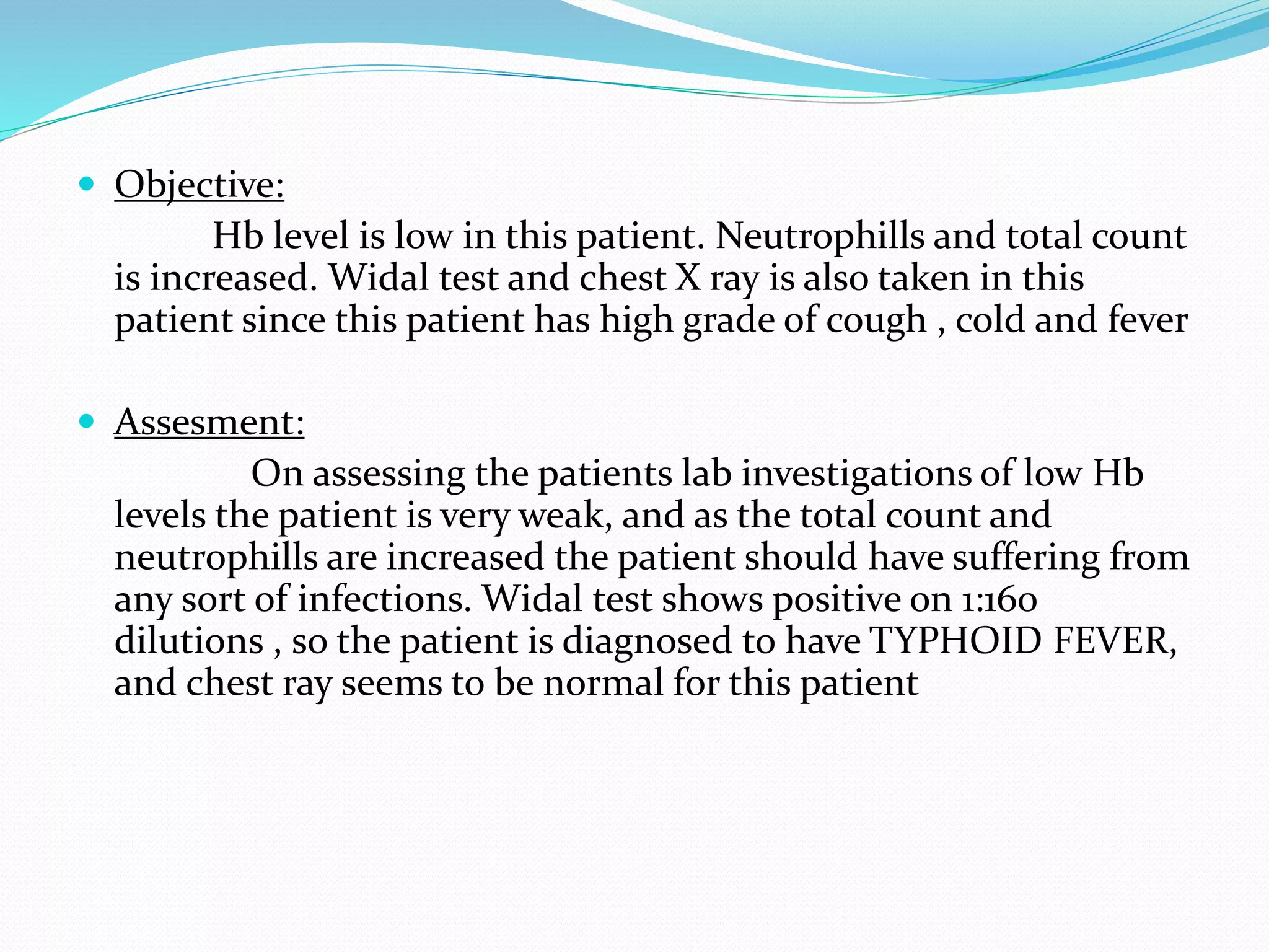 Case presentation on typhoid | PPTX