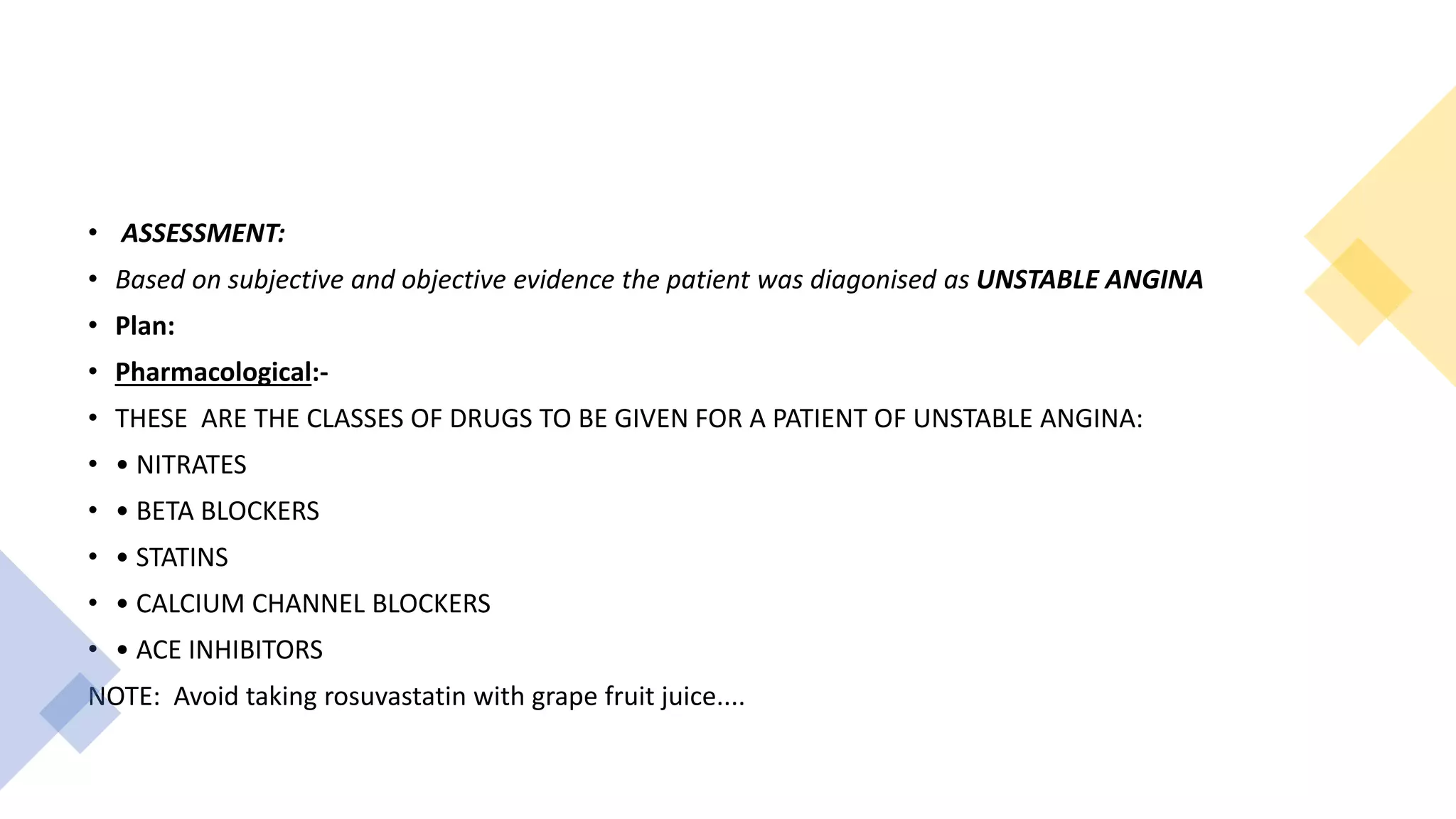 Case presentation on unstable angina | PPT