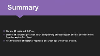 Case presentation P-PROM | PPTX