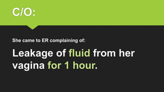 Case presentation P-PROM | PPTX