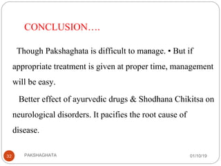BETTER EFFECT OF AYURVEDIC DRUGS ON PAKSHAGHATA | PPT