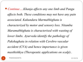 BETTER EFFECT OF AYURVEDIC DRUGS ON PAKSHAGHATA | PPT