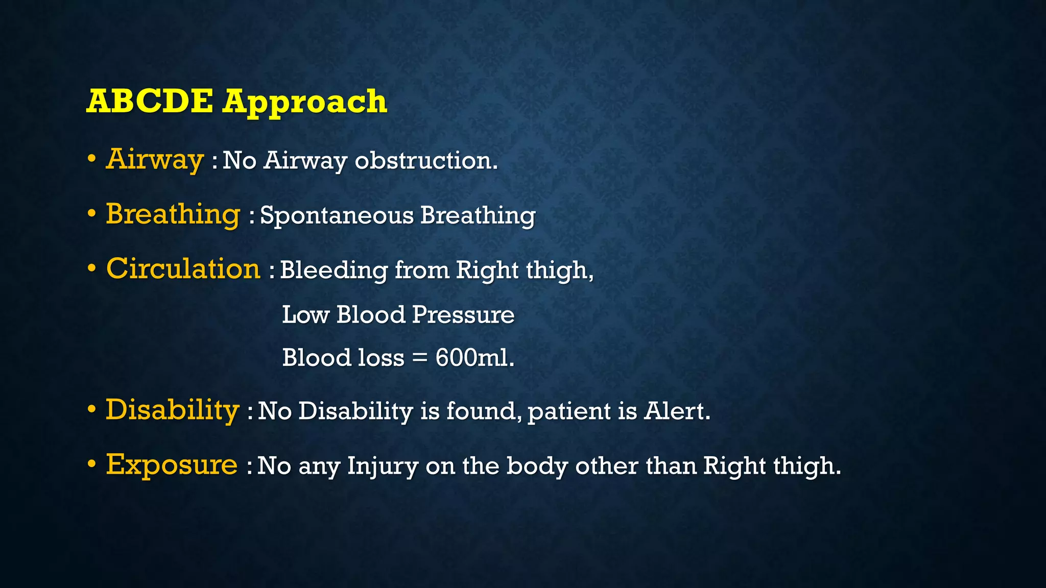 Case presentation of Orthopedic Cse Anaesthesia Management | PPT