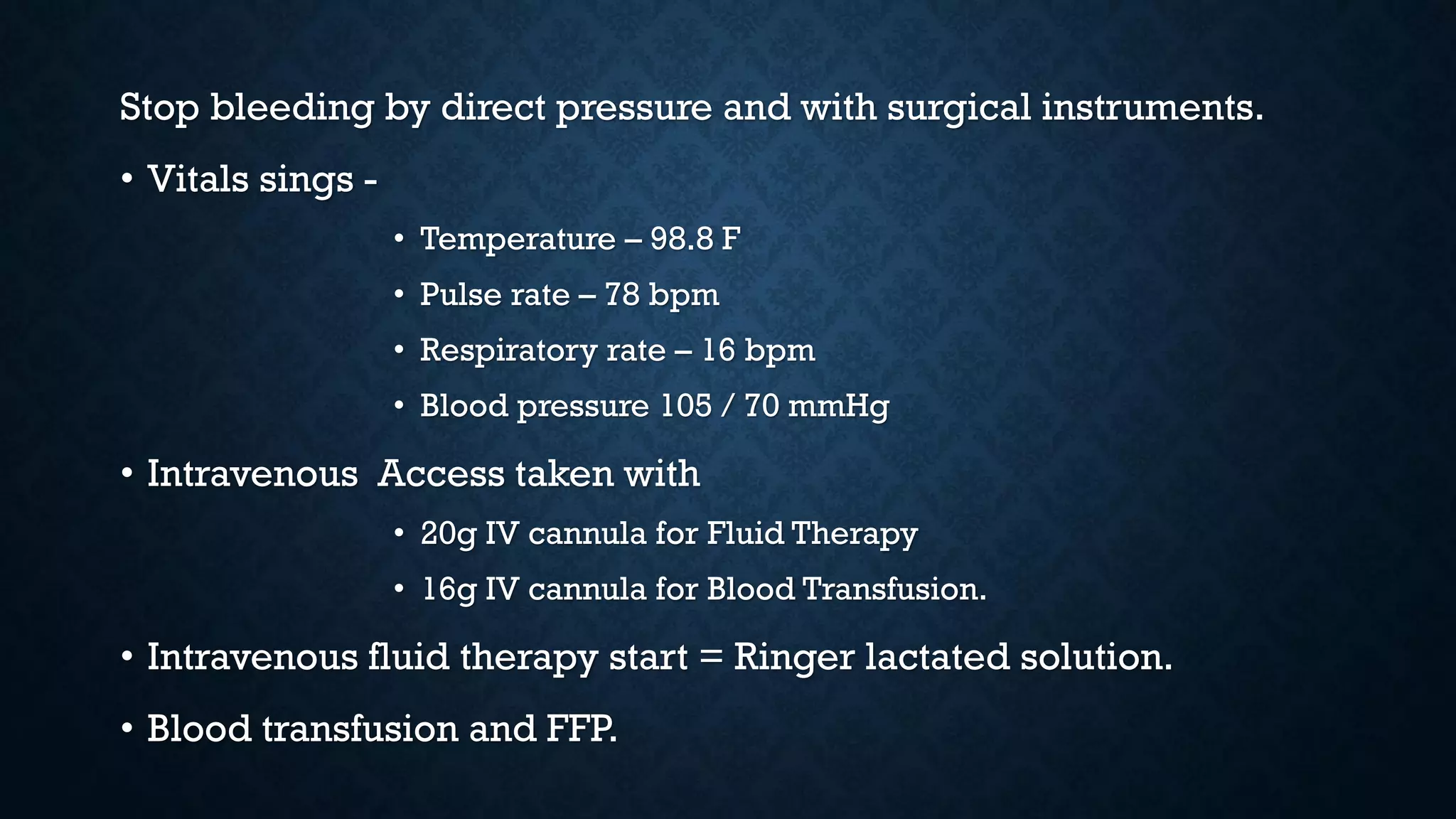 Case presentation of Orthopedic Cse Anaesthesia Management | PDF