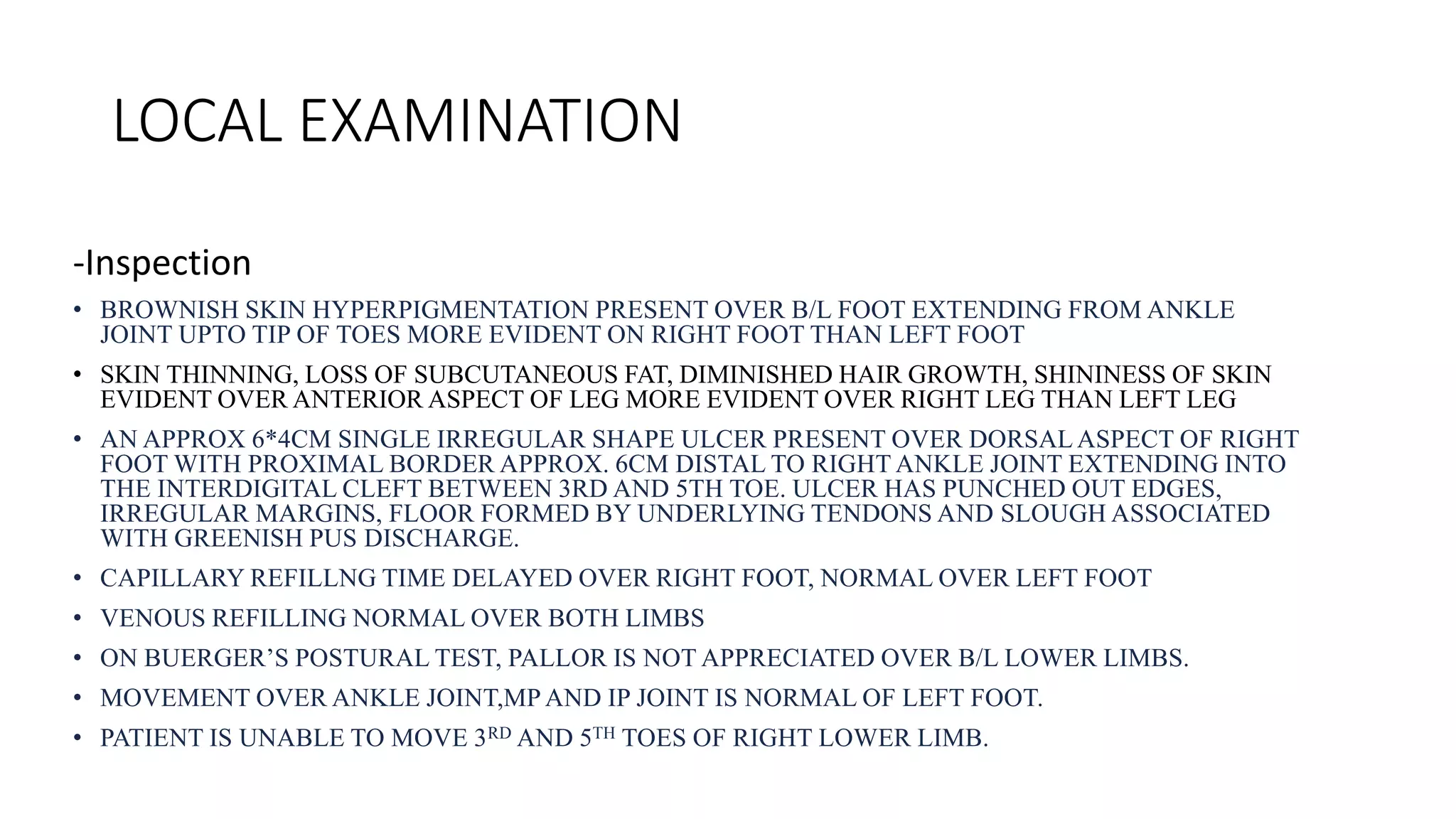 Case Presentation PVD+Diabetic Foot.pptx | Foot Health | Diseases and ...