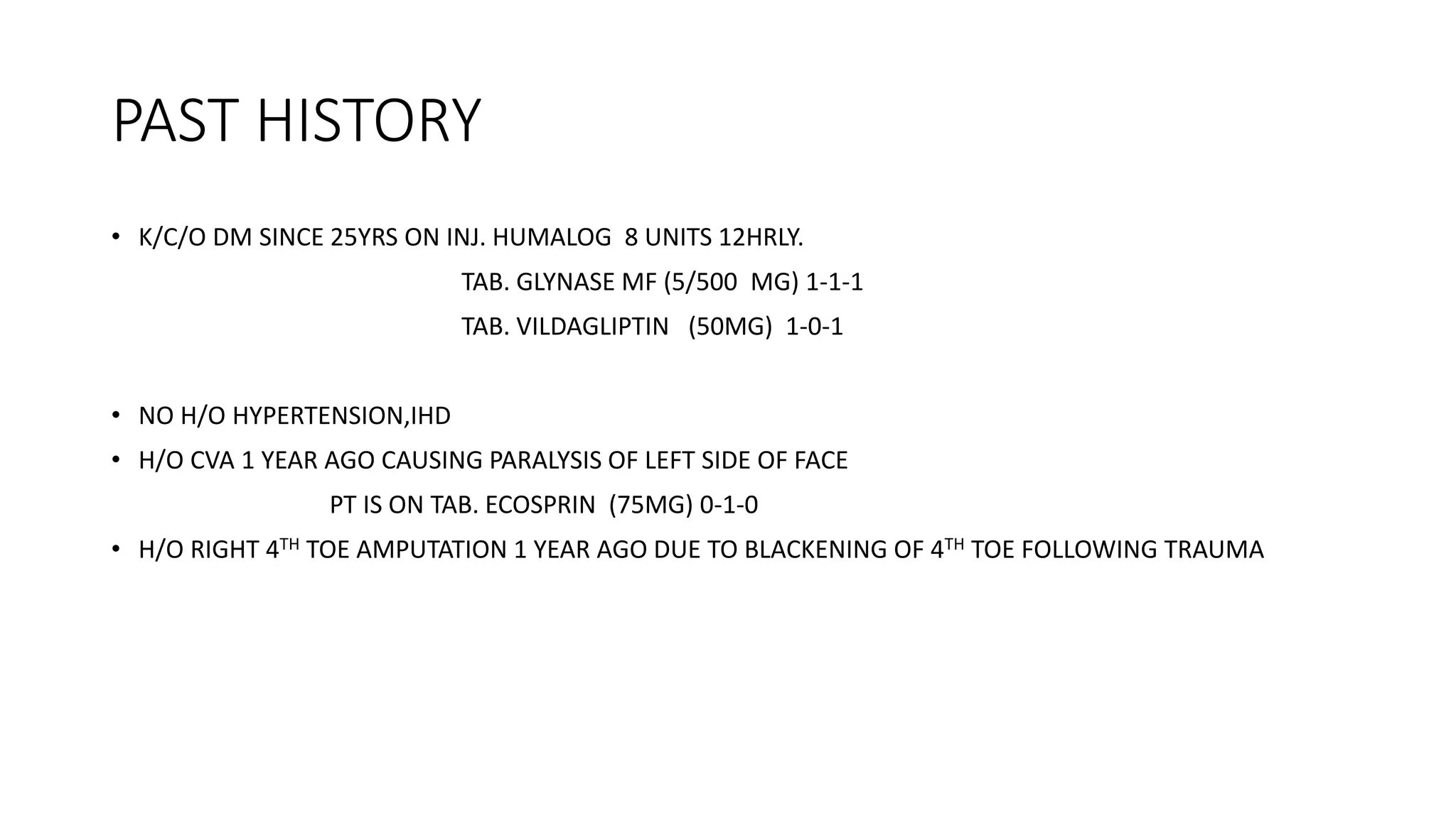 Case Presentation PVD+Diabetic Foot.pptx | Foot Health | Diseases and ...