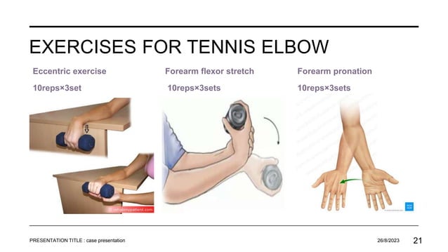 Case presentation tennis elbow. With detailed assessment | PPTX