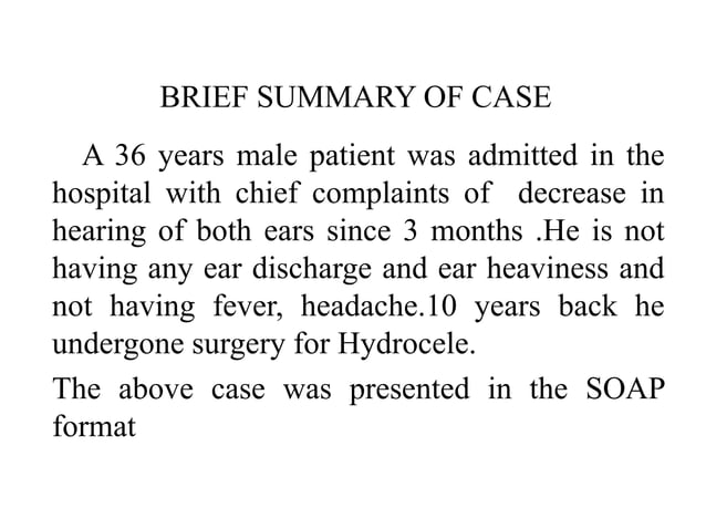 Case presentation on csom 1 | PPTX | Ear, Nose and Throat Conditions | Diseases and Conditions
