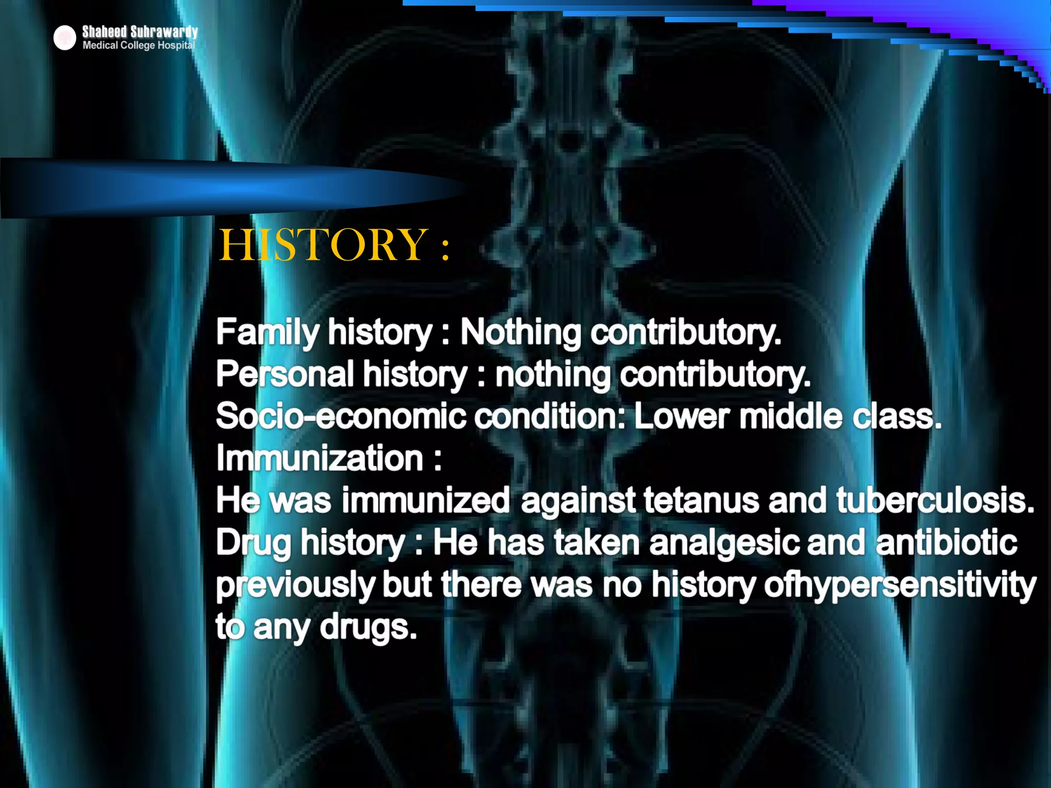 SPINAL TRAUMA/ INJURY: CASE PRESENTATION- WEAKNESS OF LIMBS FOLLOWING ...