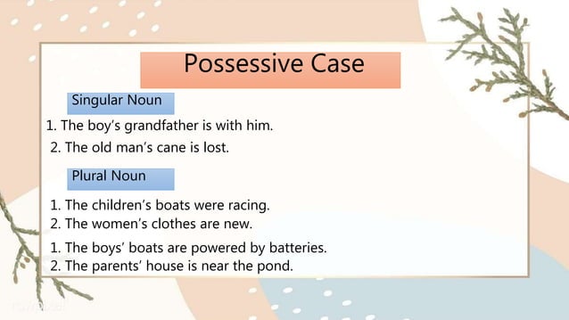 Case properties of of nouns | PPTX | Programming Languages | Computing