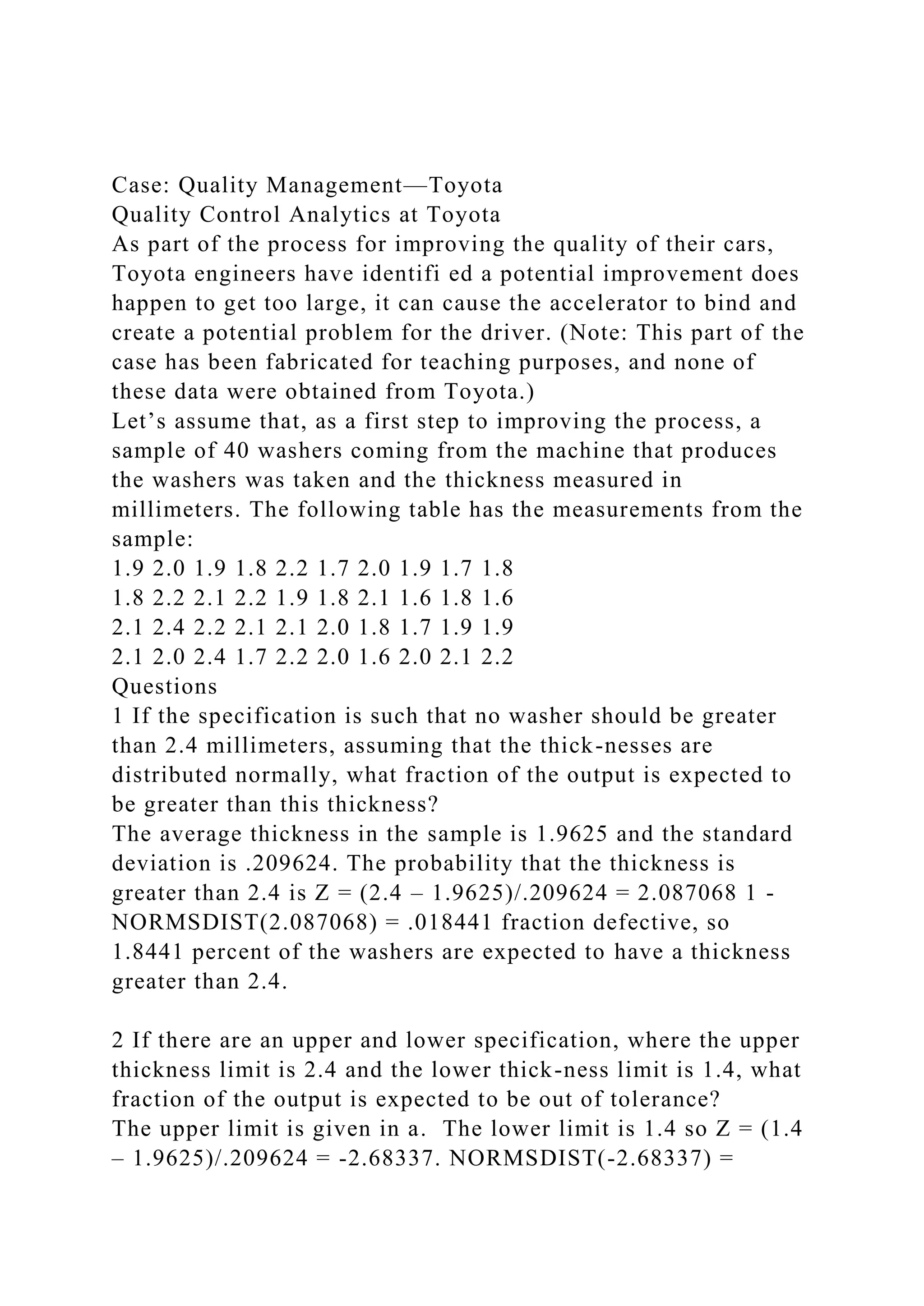 Case Quality Management—ToyotaQuality Control Analytics at Toyo.docx