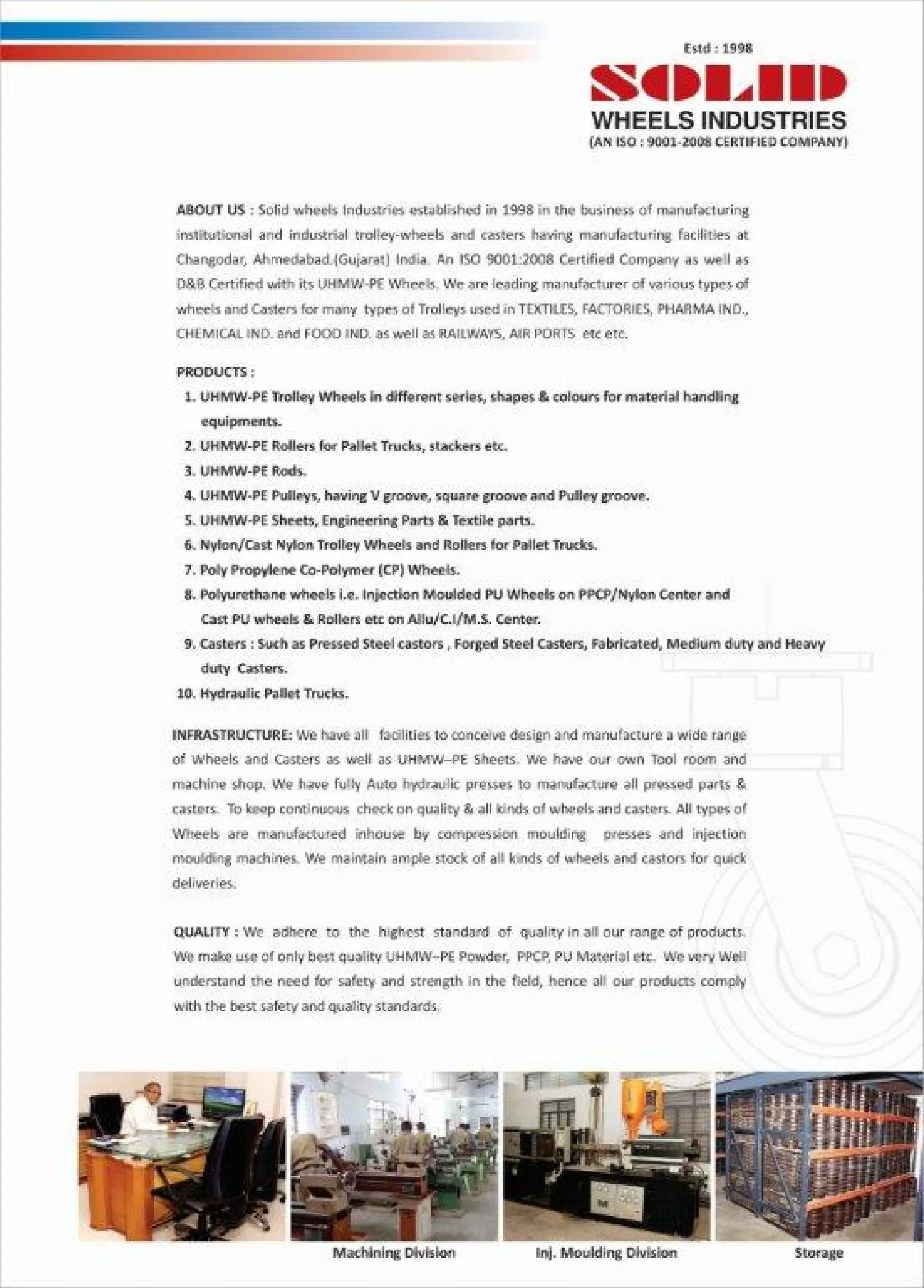 Solid Wheels Industries, Ahmedabad, Roller Wheels | PDF