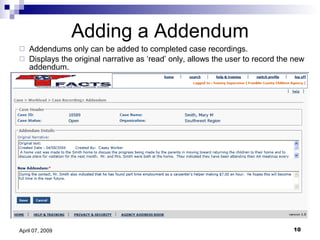 TFACTS Case Recordings Presentation | PPT