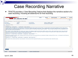 TFACTS Case Recordings Presentation | PPT